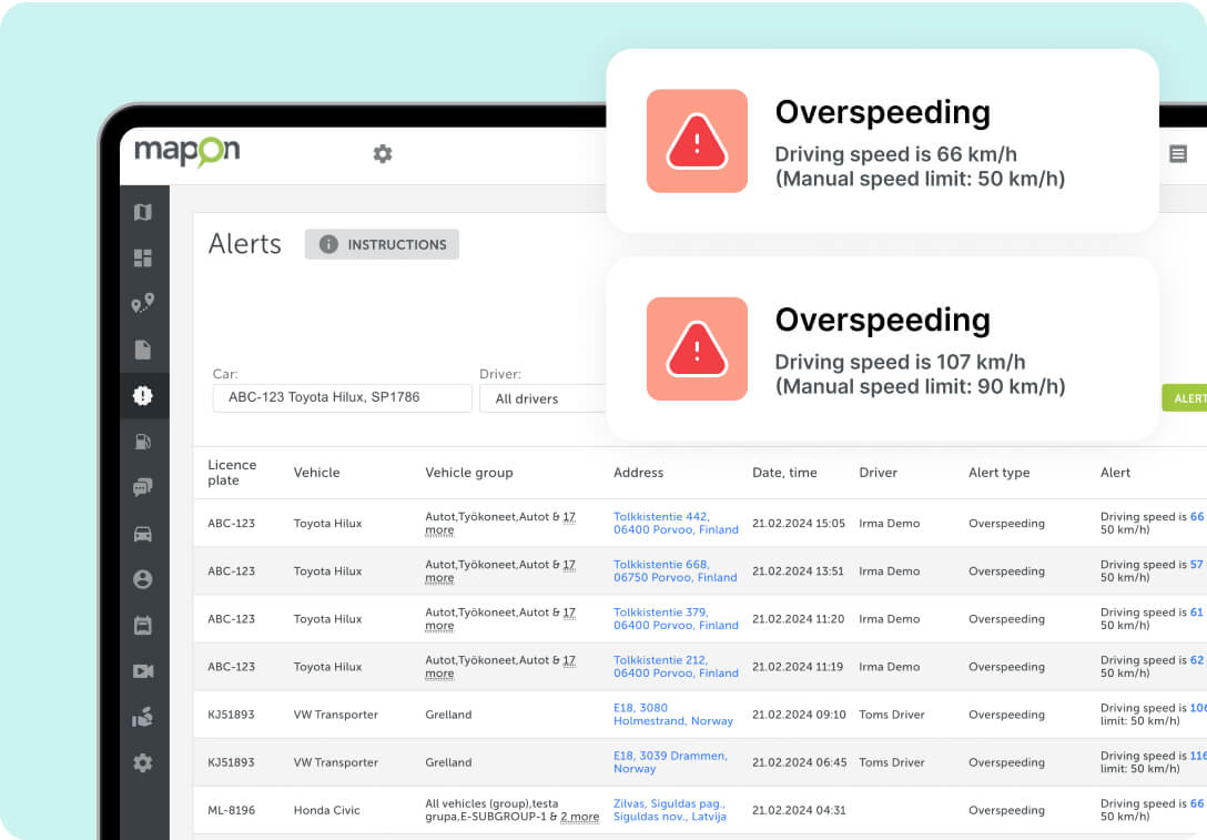 Mapon Basic: Easy-to-setup GPS Vehicle Tracking Solution
