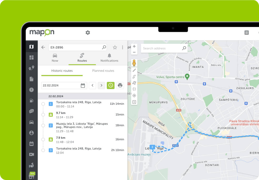 Mapon Basic: Solución de localización de vehículos por GPS